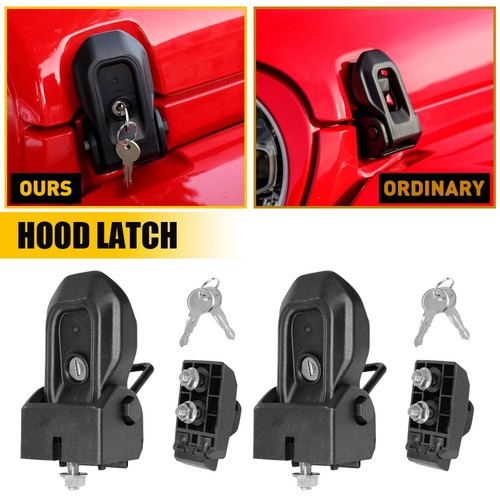 Hood Latches Hood Lock Catch Kit Fit Jeep Wrangler JL JLU Gladiator JT ...