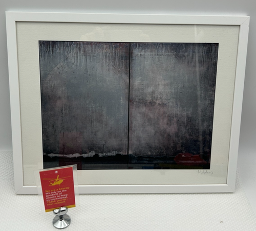 Harry Adams Signed Picture White Frame 13" x 16" Approx. Sealed Back GT ...