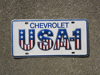 Chevrolet USA 1 License Plate GM Dealer Dealership Chevy USA1 1970's | eBay