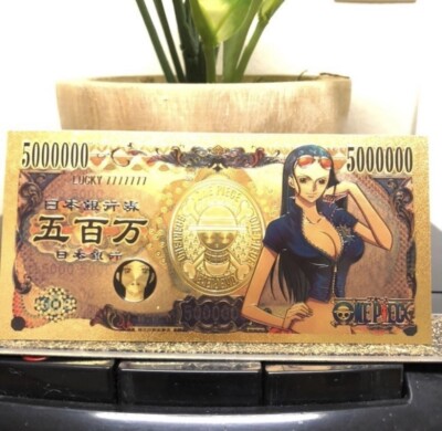 24k Gold Foil Plated Nico Robin One Piece Banknote Anime Collectible | eBay