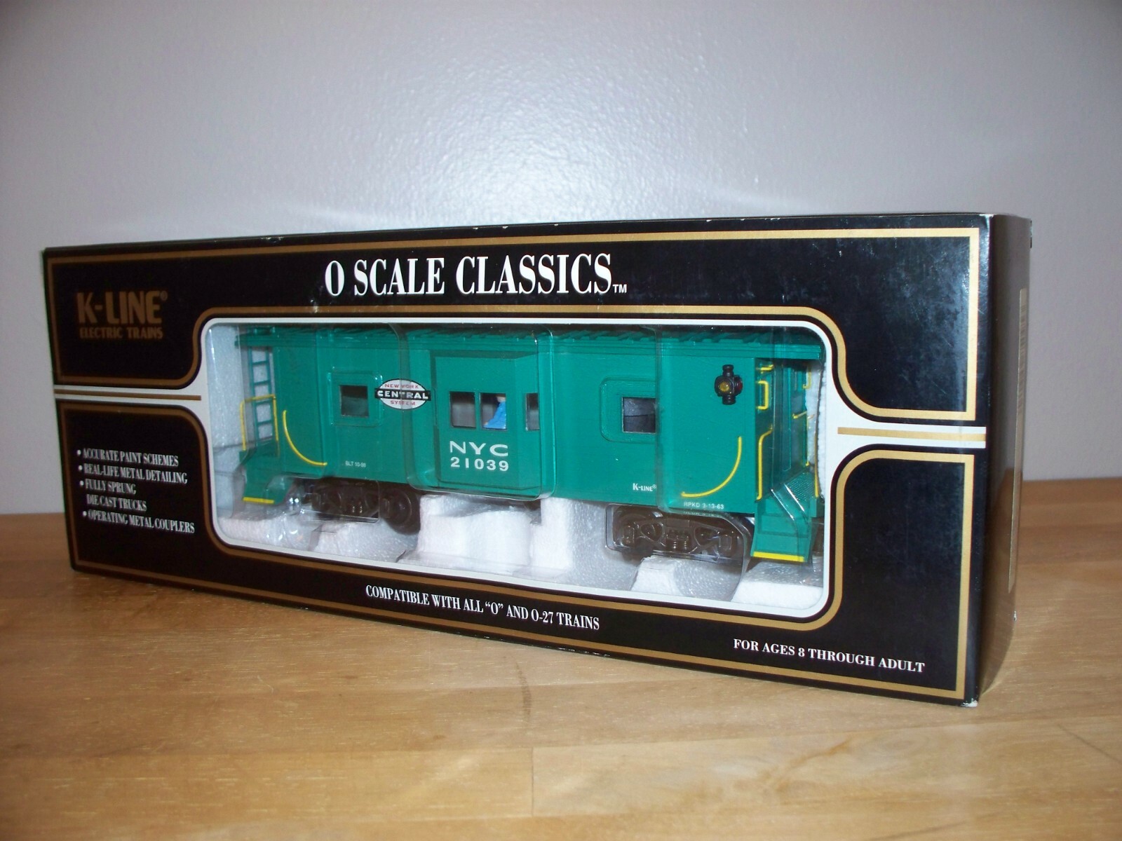 K-LINE TRAIN K612-1751 NEW YORK CENTRAL "O" SCALE CLASSIC BAY WINDOW ...
