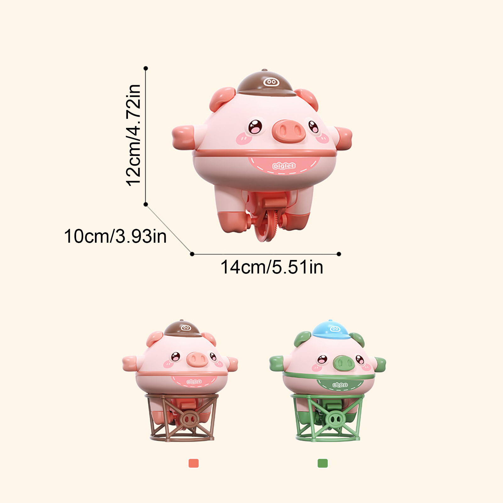 Cute Balanced Pig Toys Tightrope Walking Tumbler Piglet Unicycle Roly ...