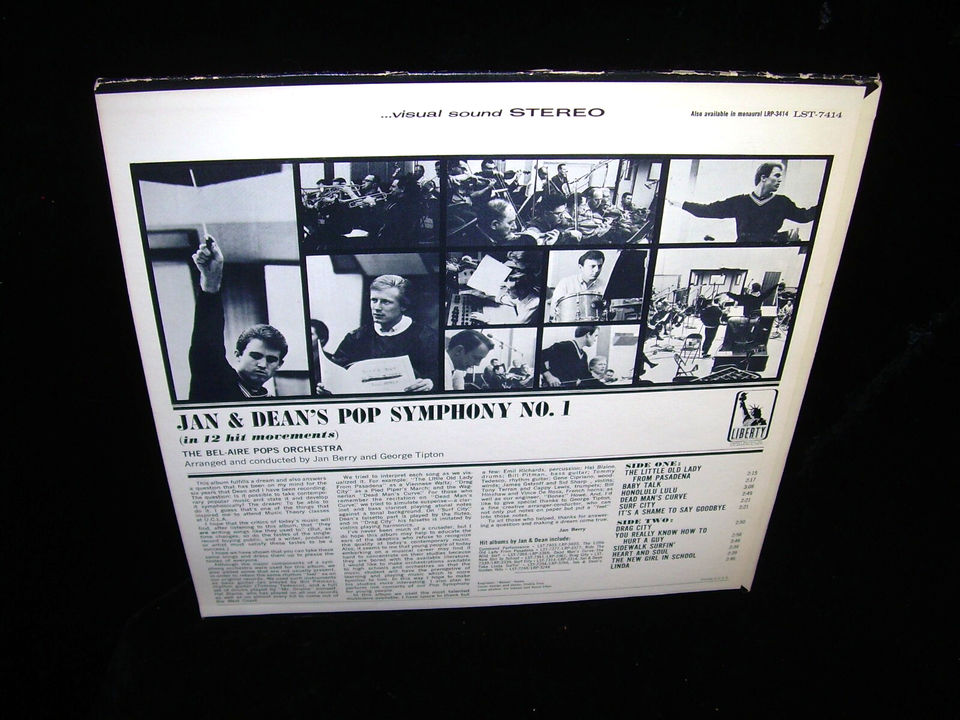 Jan & Dean LP Liberty LST-7414 Pop Symphony No. 1 Stereo 1965 | eBay