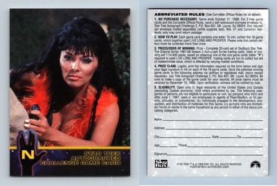 Nona / N - Star Trek Original Series 2 Autograph Challenge 1998 Trading ...