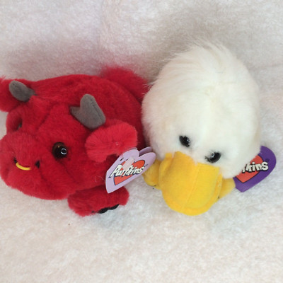 Puffkins lot of 2: 4" Quackster Duck & Bruno Red Bull MWMT | eBay