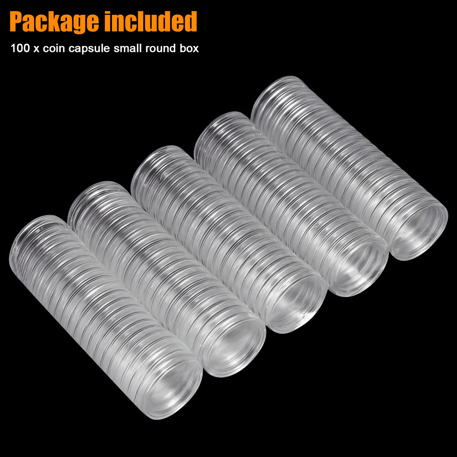 100 PCS 38mm Coin Holder Capsule Case Storage For Morgan Peace Ike ...
