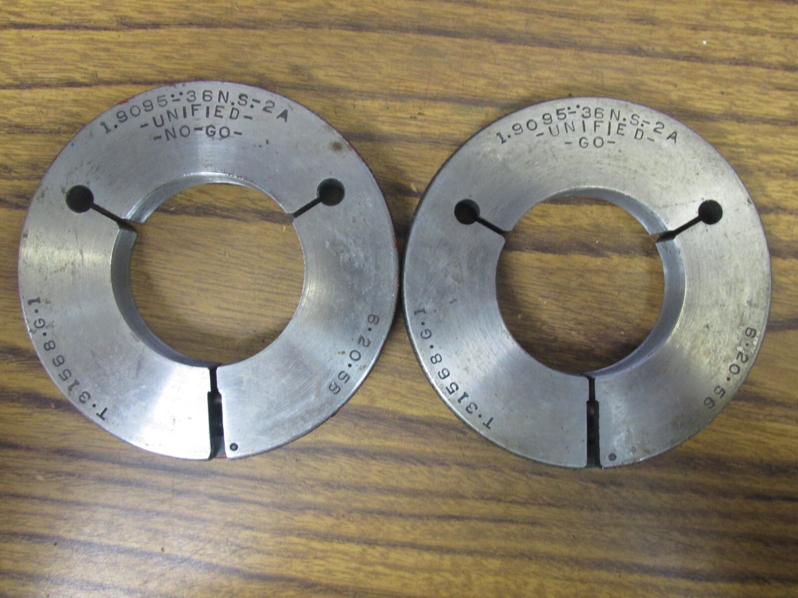 Go & No Go Thread Ring Gage Set 1.9095"-36 NS-2A UNIFIED | eBay
