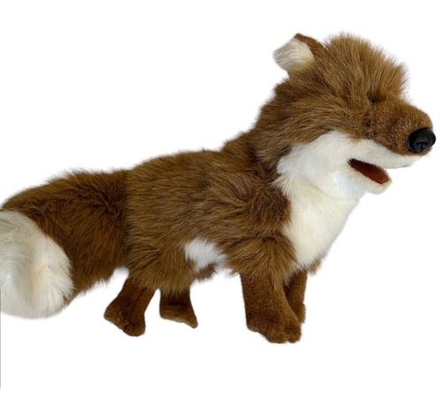 Folkmanis Fox Hand Puppet Kids Plush Stuffed Animal Toy Furry Brown ...