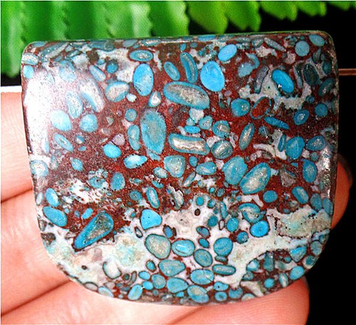 42x40x12mm Natural Blue Medical Stone Height Holes Bag Pendant Bead ...