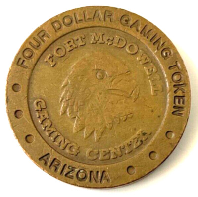 Fort McDowell Arizona The Fort Four Dollar Token Casino Gaming Chip | eBay