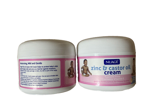 Zinc and Castor Oil Cream Baby Babies Nappy Rash White 200ml x 2 new ...