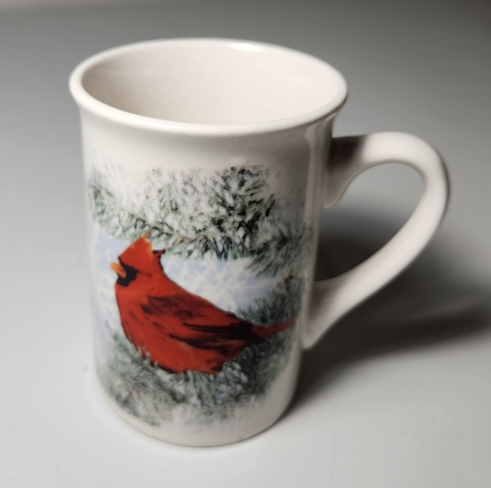 Three Designpac Mugs With Birds: Cardinal, Robin and Blue Jay--8 oz ...