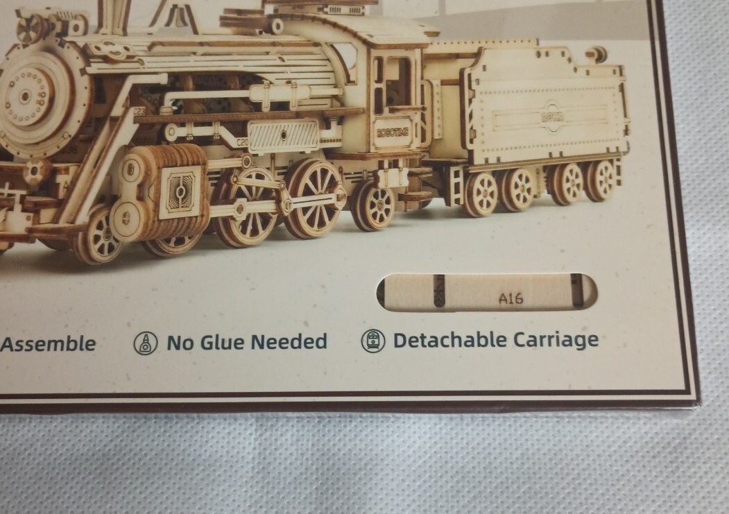 ROKR - Prime Steam Express - 308 Piece Wooden Train Model Kit - 1:80 ...