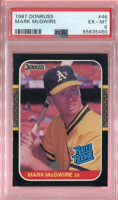 1987 Donruss Mark McGwire #46 - PSA 6 EX-MT Rated Rookie Card RC ...