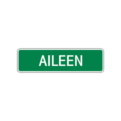 Aileen Girls Name Letter Printed Label Art Decor Novelty Aluminum Metal ...