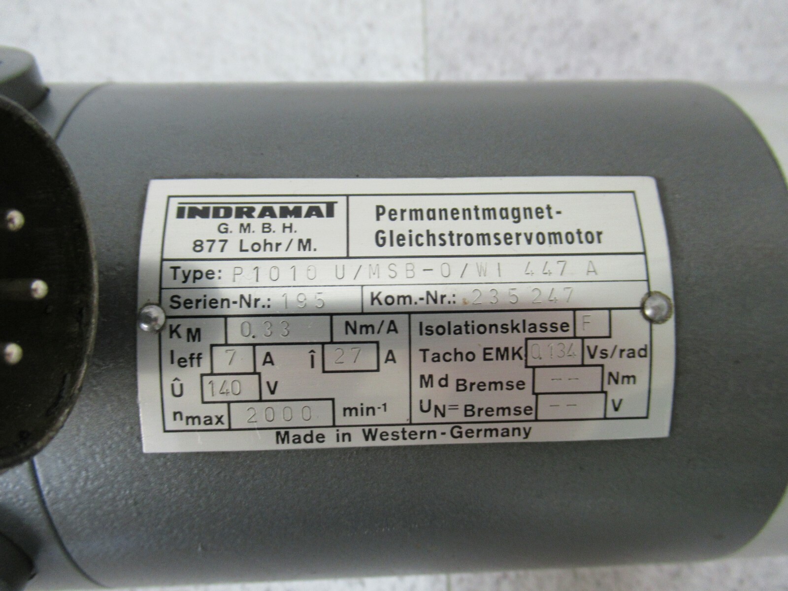 Indramat P1010 u / Msb-0/wi 447a Rotary Encoder Heindenhain ROD 426 ...
