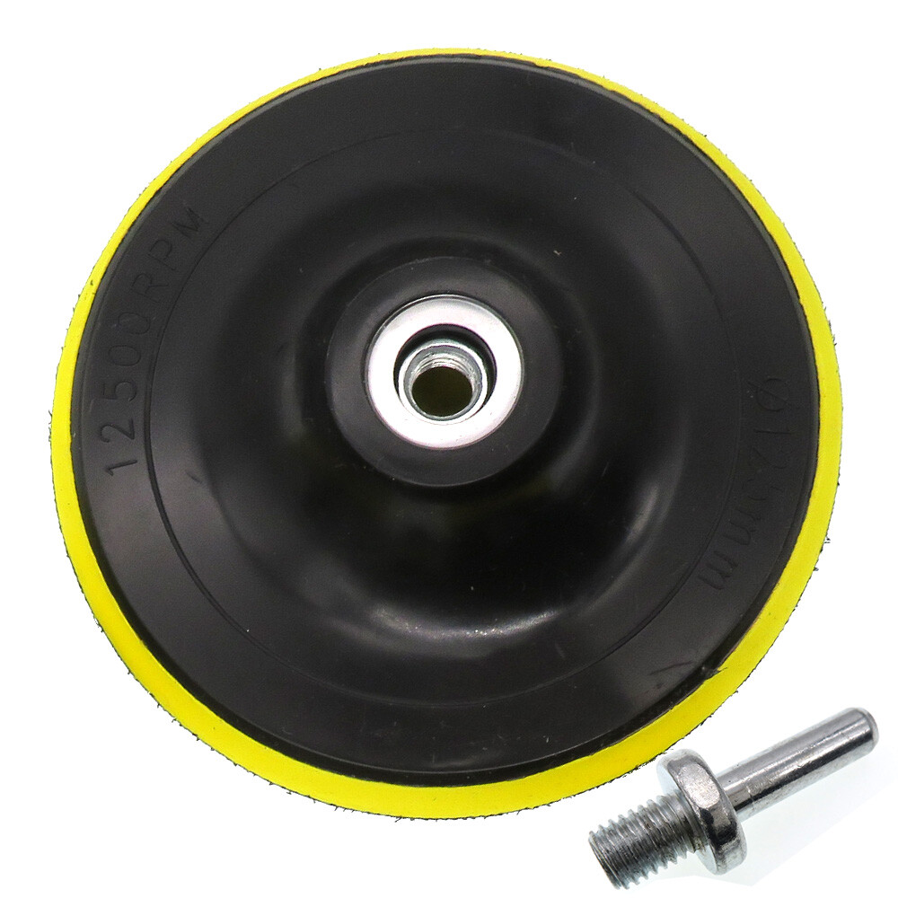 5'' 125mm Hook and Loop Backing Pads M14 with Drill Adaptor Mandrel ...