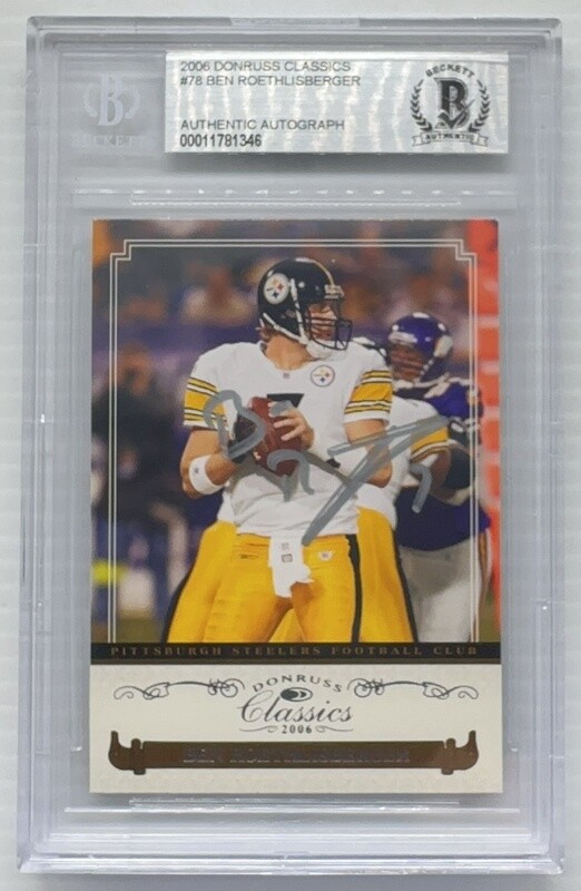 2006 Donruss Classic Ben Roethlisberger Autograph Auto #78 BGS ...