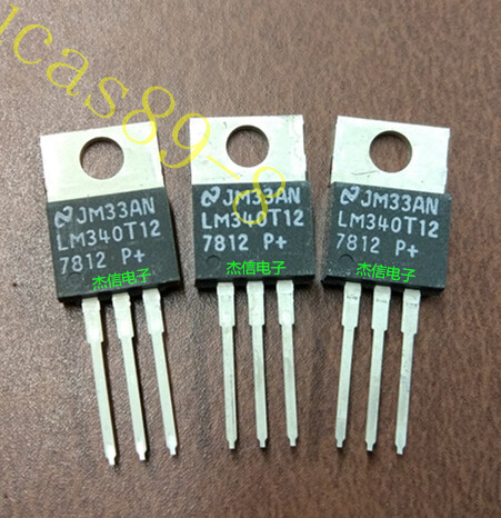 2PCS LM340T-12 LM7812 LM7812CT PMIC Voltage Regulator IC 12V 1A TO-220 ...