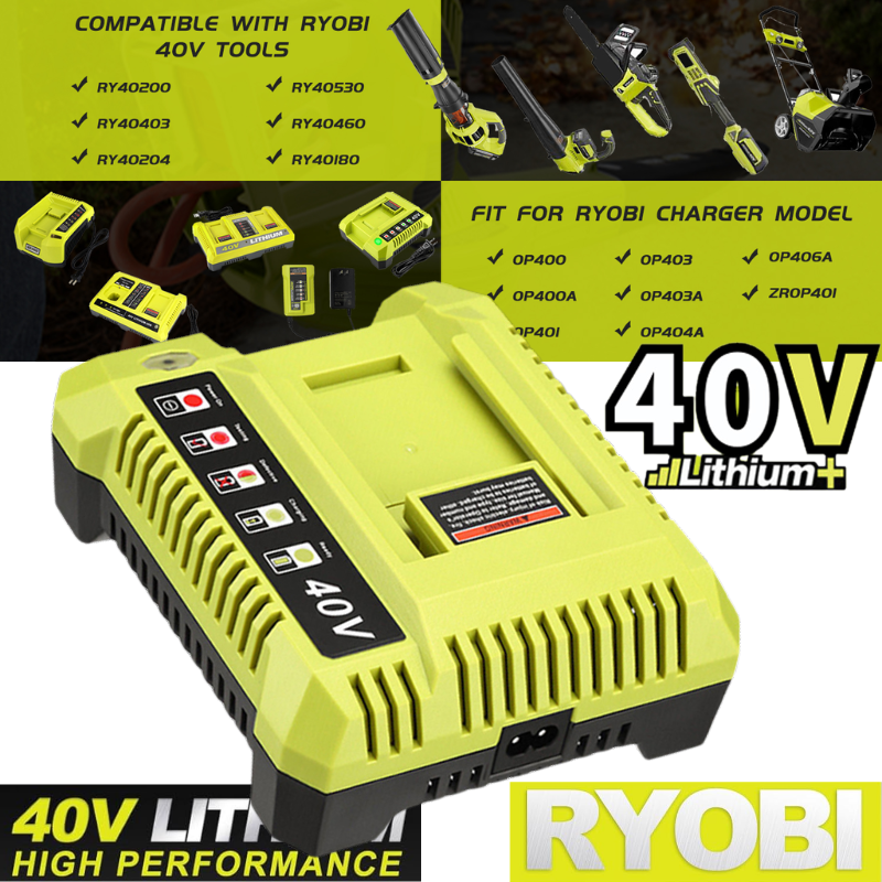 1-2pack NEW For Ryobi 40V Lithium Battery 6.0Ah High Capacity OP40602 ...