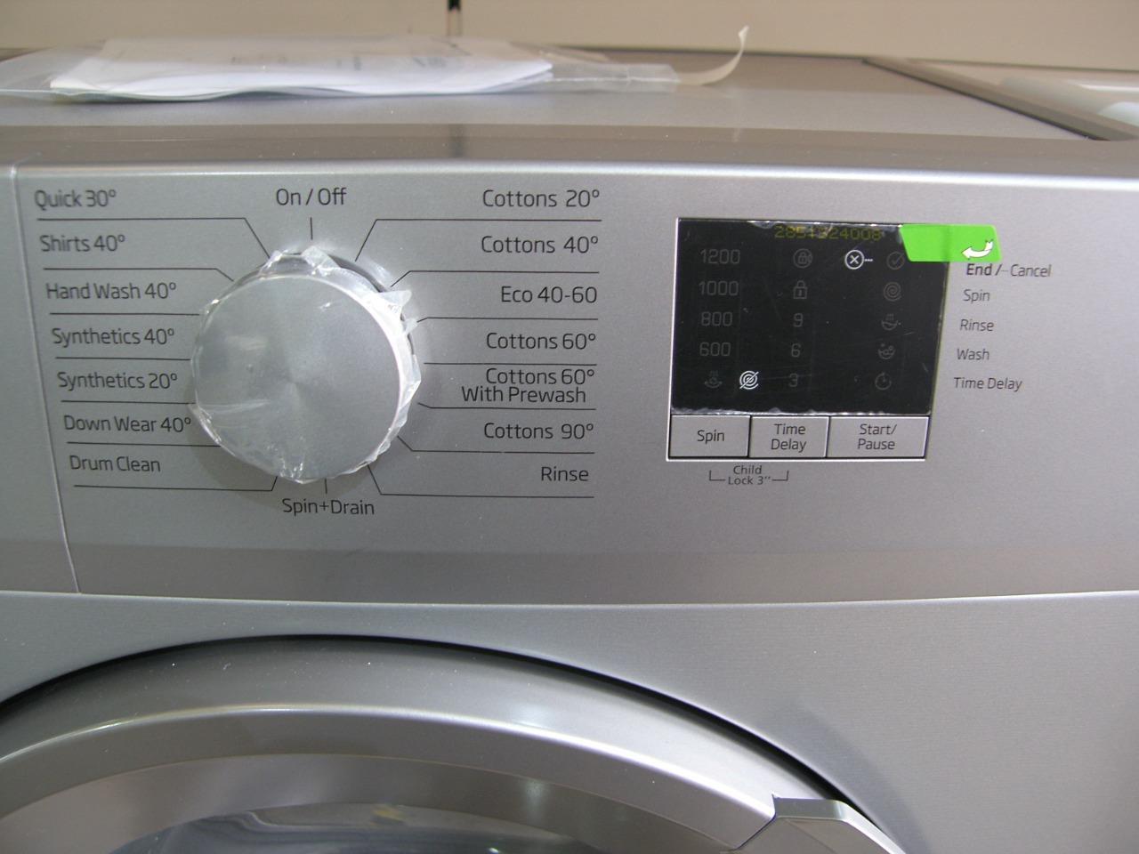 Beko WTL72051S Silver Washing Machine 7 KG 1200 Spin WTL72051 PWM ...