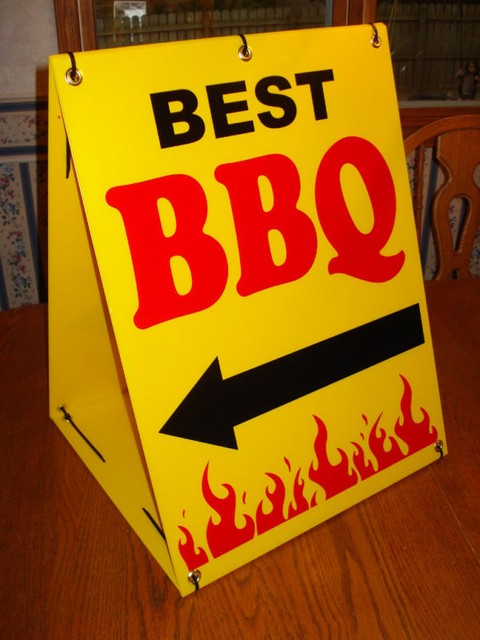 BEST BBQ W/ARROW Sandwich Board Sign Kit Barbeque y for sale online | eBay