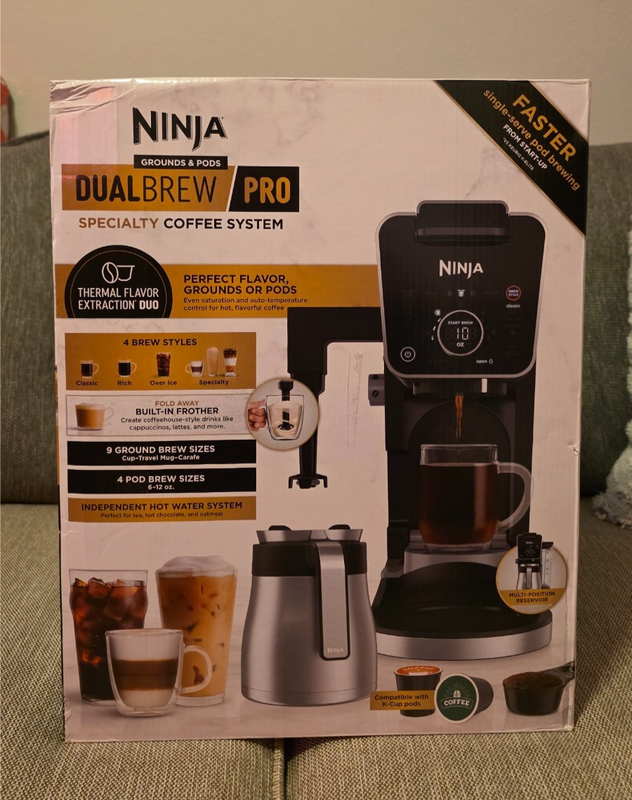 Ninja CFP305 Dual Brew 12 Cup Specialty Coffee System, 4 brew styles ...