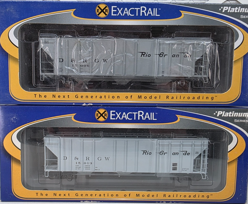 ExactRail Platinum HO RTR PS-2CD 4427 Covered Hopper Rio Grande DRGW ...