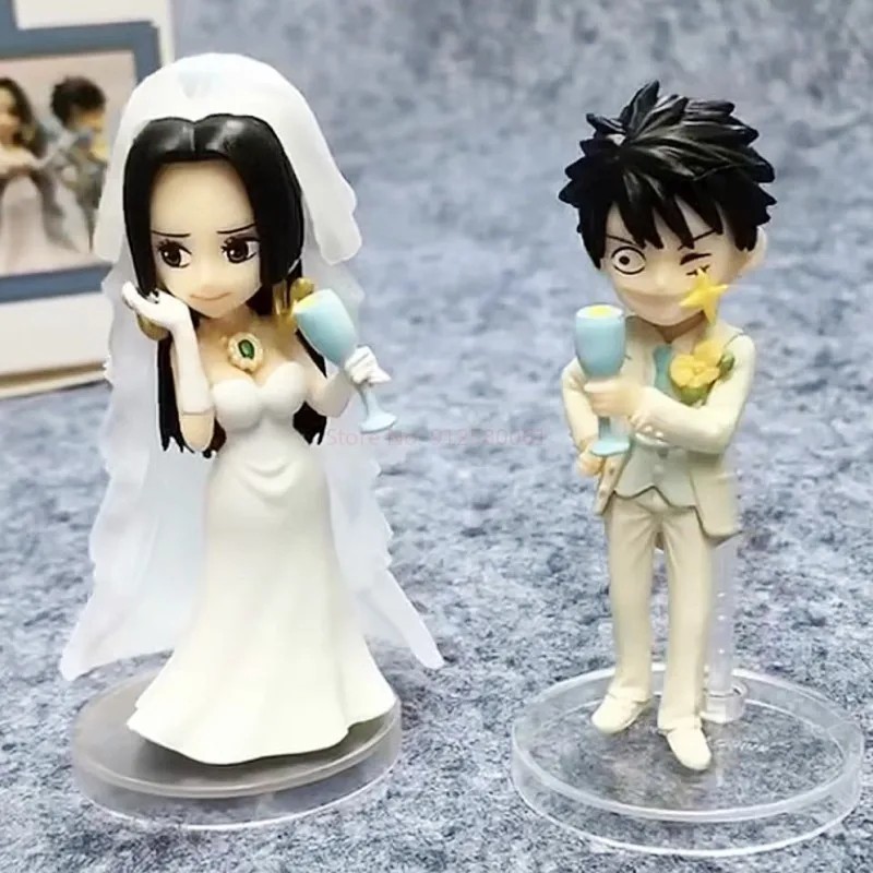 Figurine One Piece Figurine Luffy Boa Hancock 8cm Holding Groom ...
