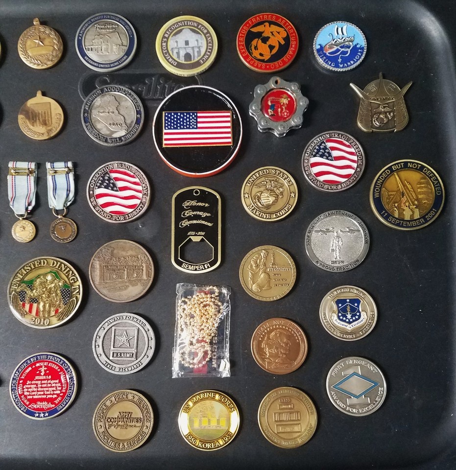 41 Coins Challenge Coin lot set Collection Military All Services US See ...