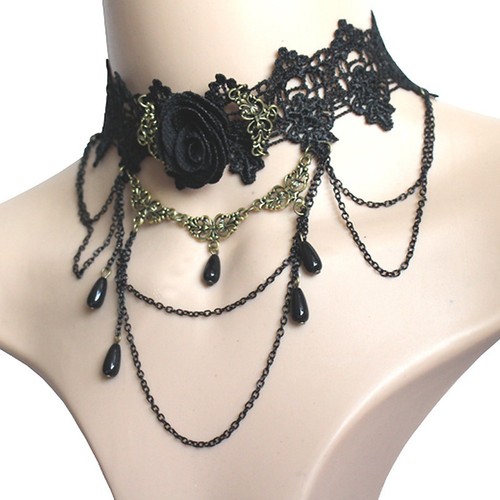 Special Shape Gothic Gemstone Necklace Retro Necklace Elegant ...