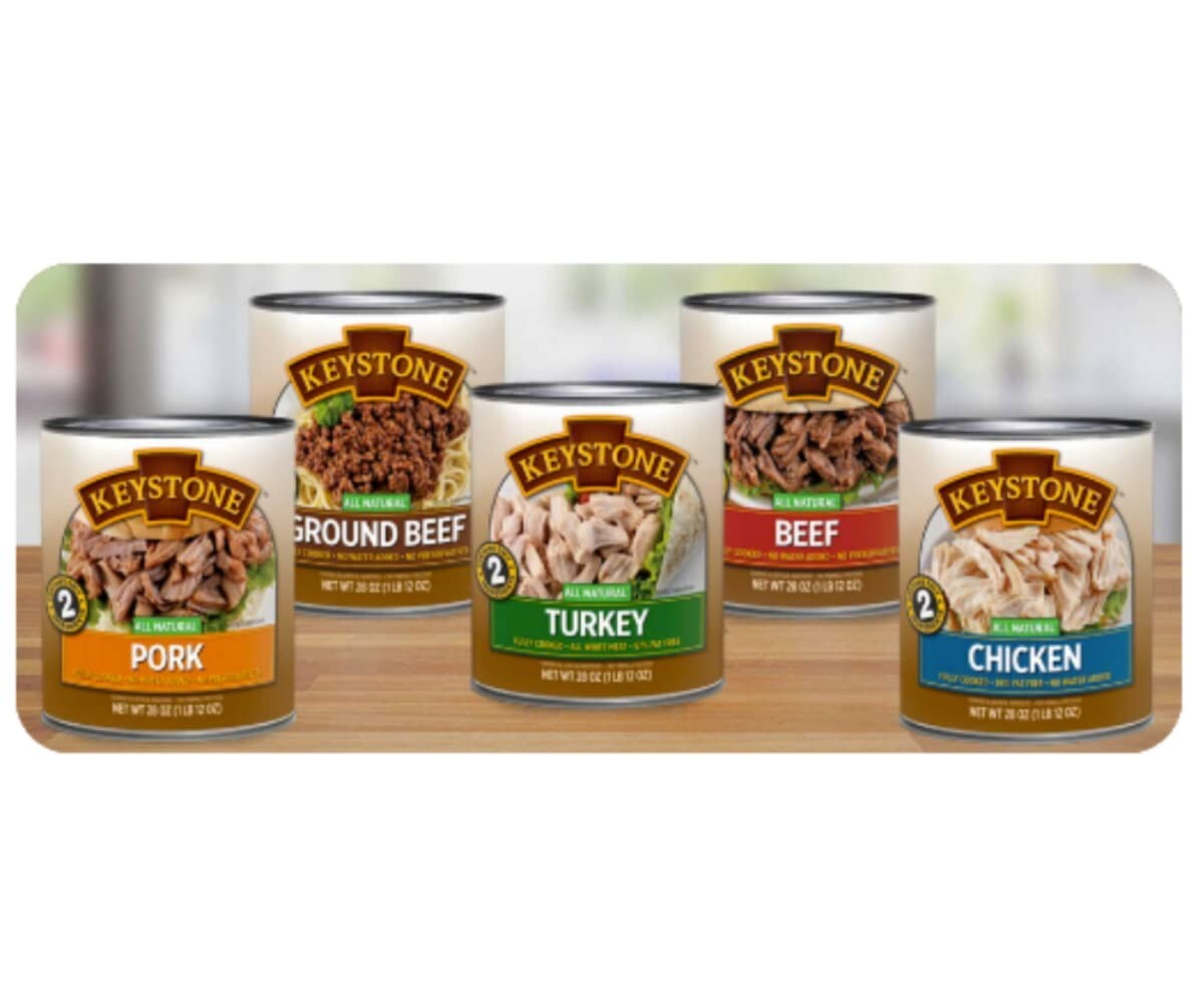 10 Cans-2 of Each /Keystone All Natural Ground Beef, Beef, Chicken ...