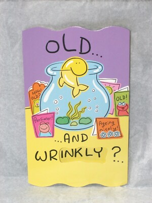 Old And Wrinkly Humour/Funny Happy Birthday Card/Greetings Card - Fish ...