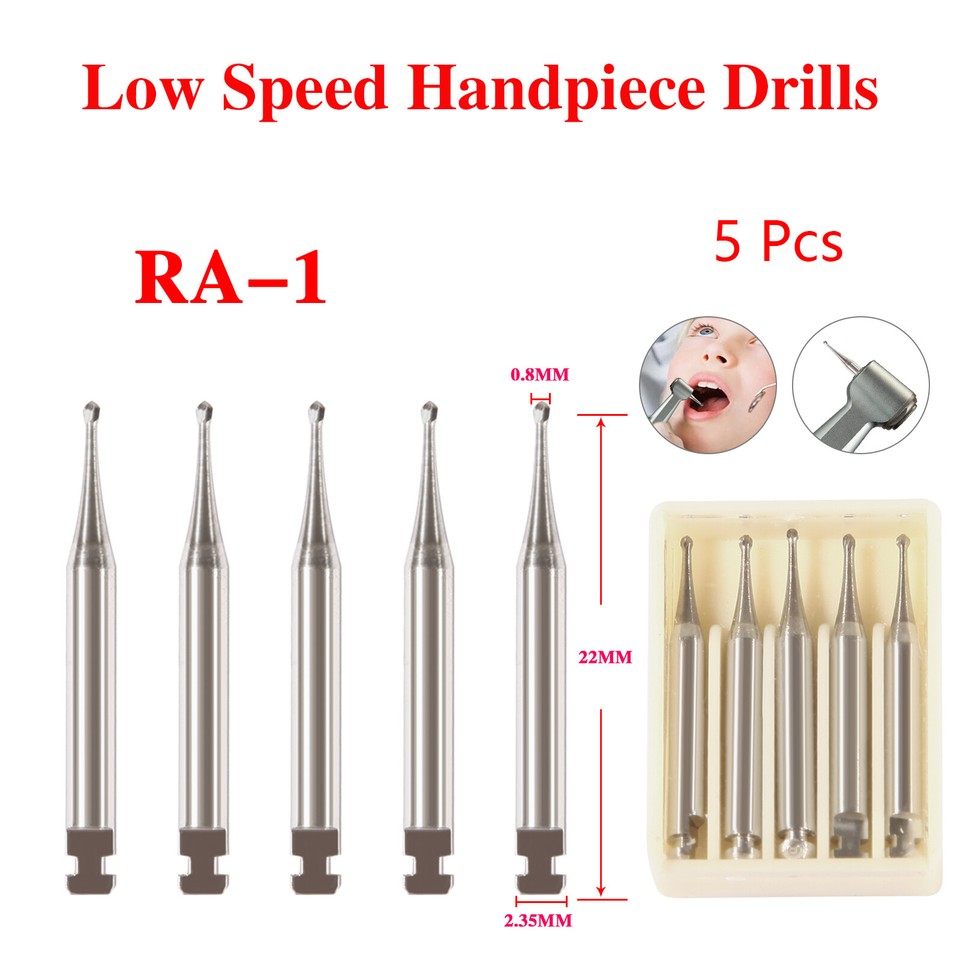 Dental Round Carbide Bur for Slow Speed Latch Type Handpiece RA 1# - 8 ...