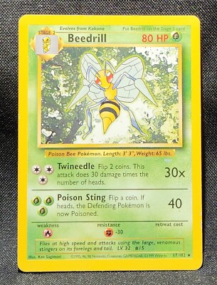 Pokemon - Beedrill 17/102 - Base Set | eBay