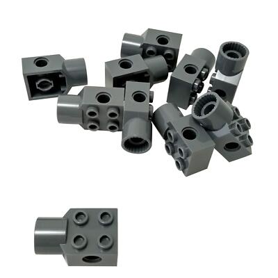10 LEGO Technic, Brick Mod 2 x 2 Pin Hole, Rotation Joint Socket Gris ...