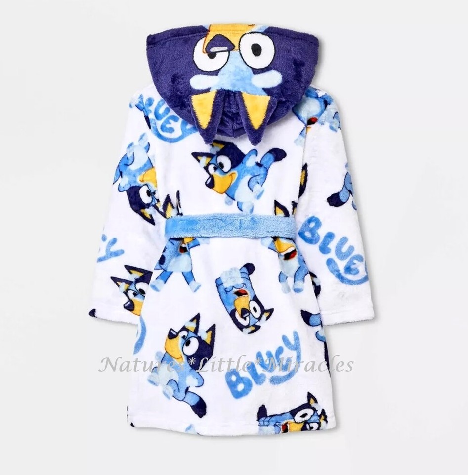 BLUEY Disney Robe Size 2T 3T 4T 5T Boys Toddler 2 3 4 5 Pajama Swimsuit ...