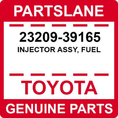 23209-39165 Toyota OEM Genuine INJECTOR ASSY, FUEL | eBay