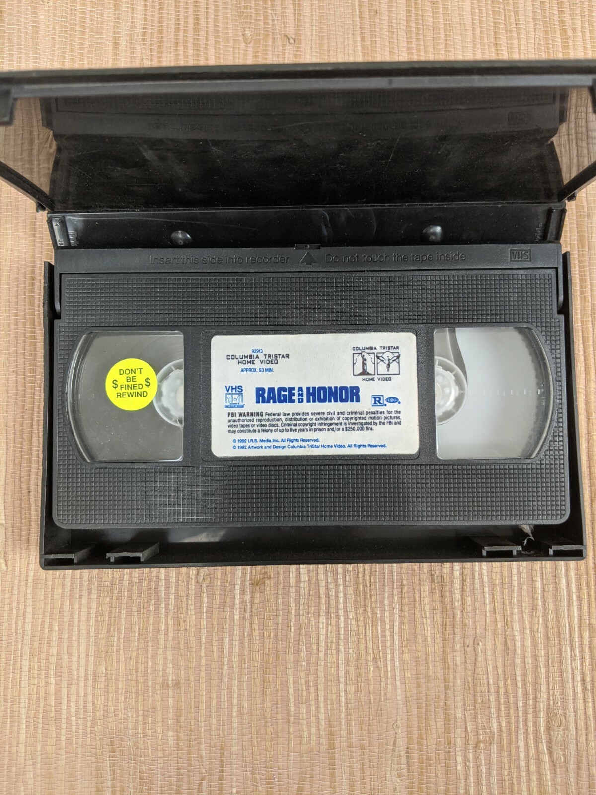 Rage and Honor (VHS, 1993) Cynthia Rothrock, Richard Norton ...