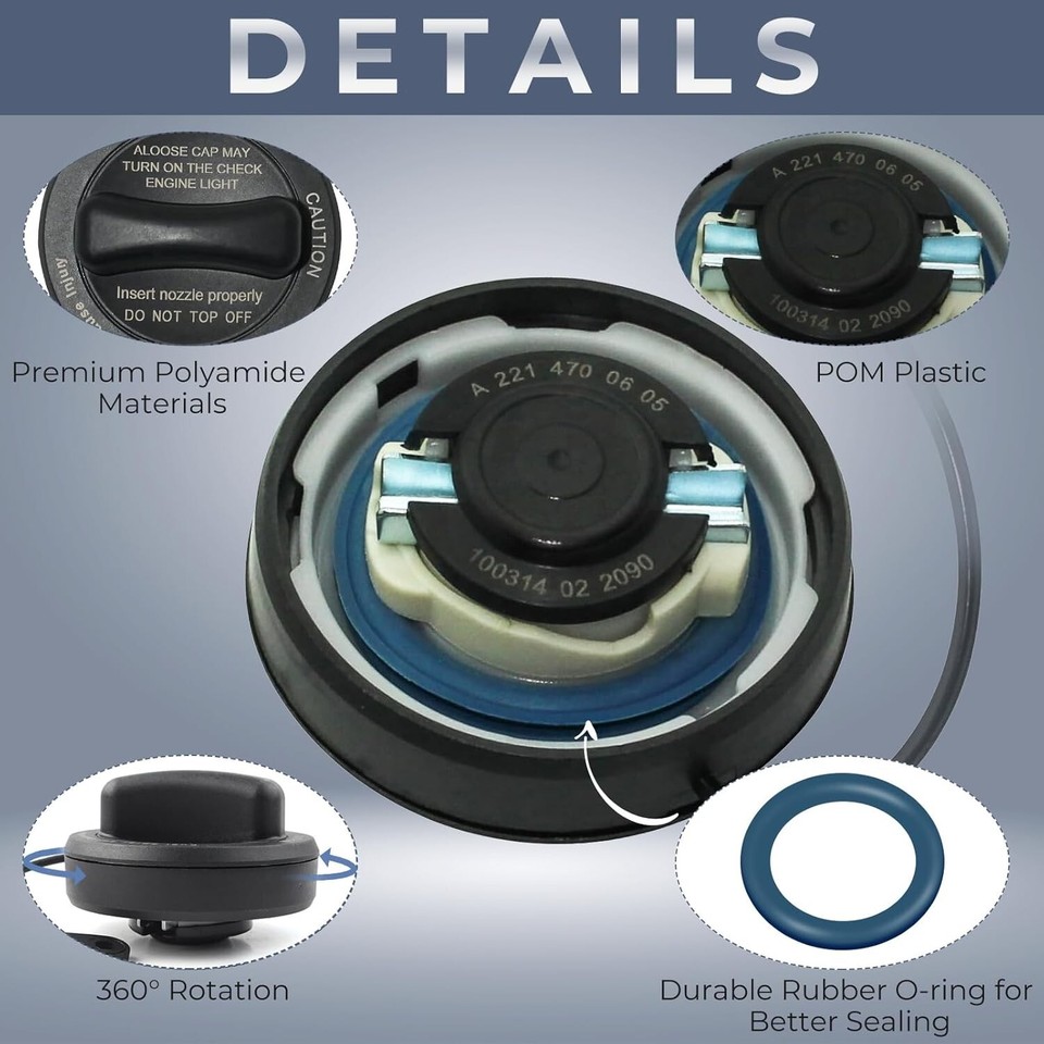 2214700605 Mercedes Gas Cap Replacement Fuel Tank C E S SLK | eBay