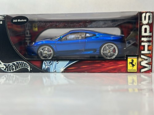 New w Box Hot Wheels Whips Ferrari 360 Modena Blue Car Die Cast 1:18 | eBay