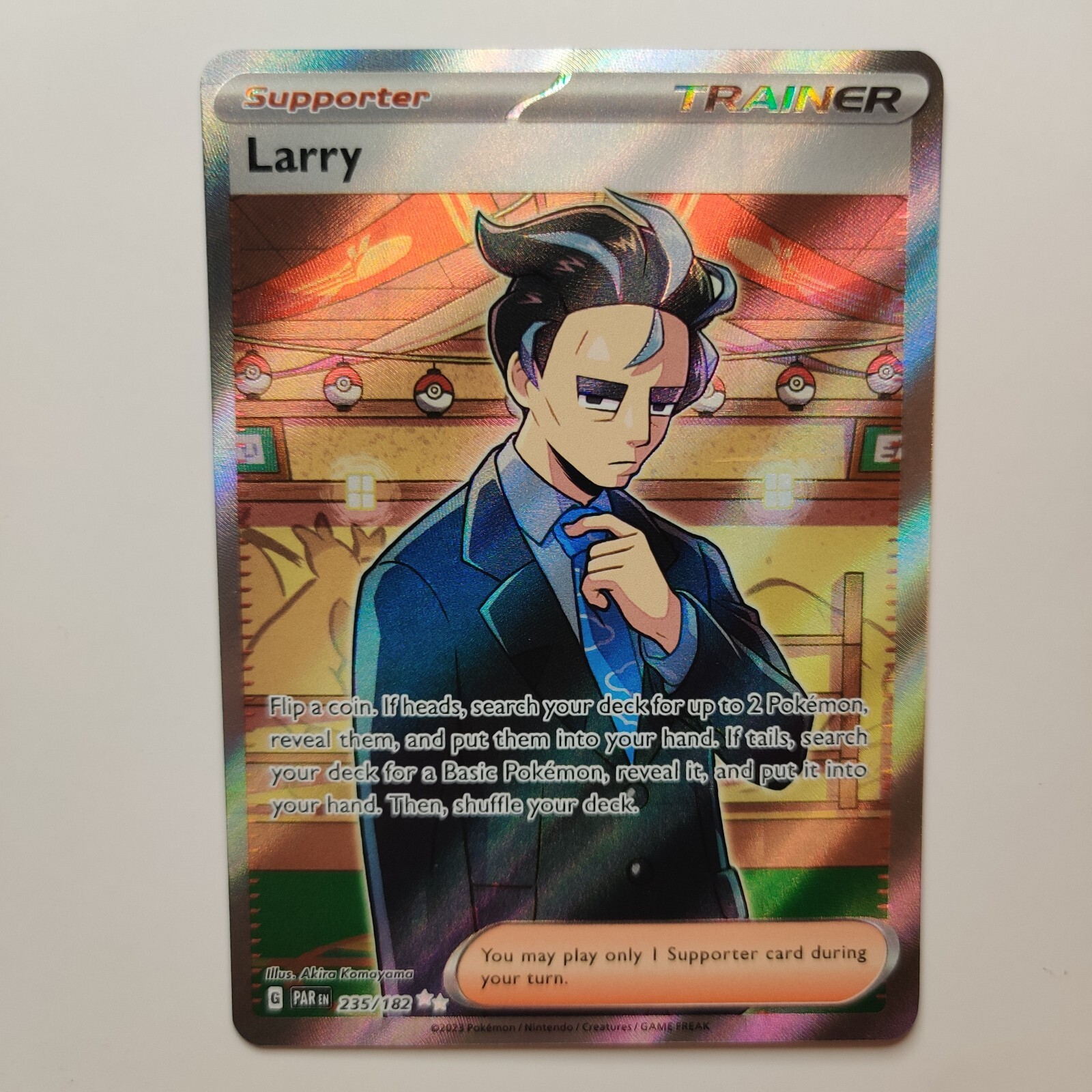 Pok%C3%A9mon+TCG+Larry+Paradox+Rift+235%2F182+Holo+Ultra+Rare for sale online | eBay