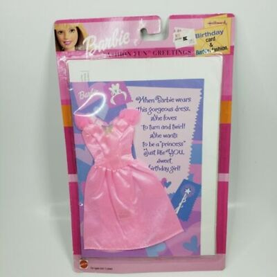Barbie GREETING CARD Pink Outfit New Hallmark Perfect Gift For Barbie ...