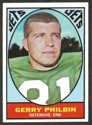 1967 Topps #99 GERRY PHILBIN New York Jets NM-MT 02 | eBay