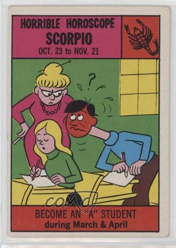 1972 Philadelphia Horrible Horoscope Scorpio #56 14pi | eBay