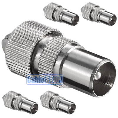 5 x MALE COAX PLUG TV AERIAL CONNECTOR COAXIAL ADAPTER | eBay UK