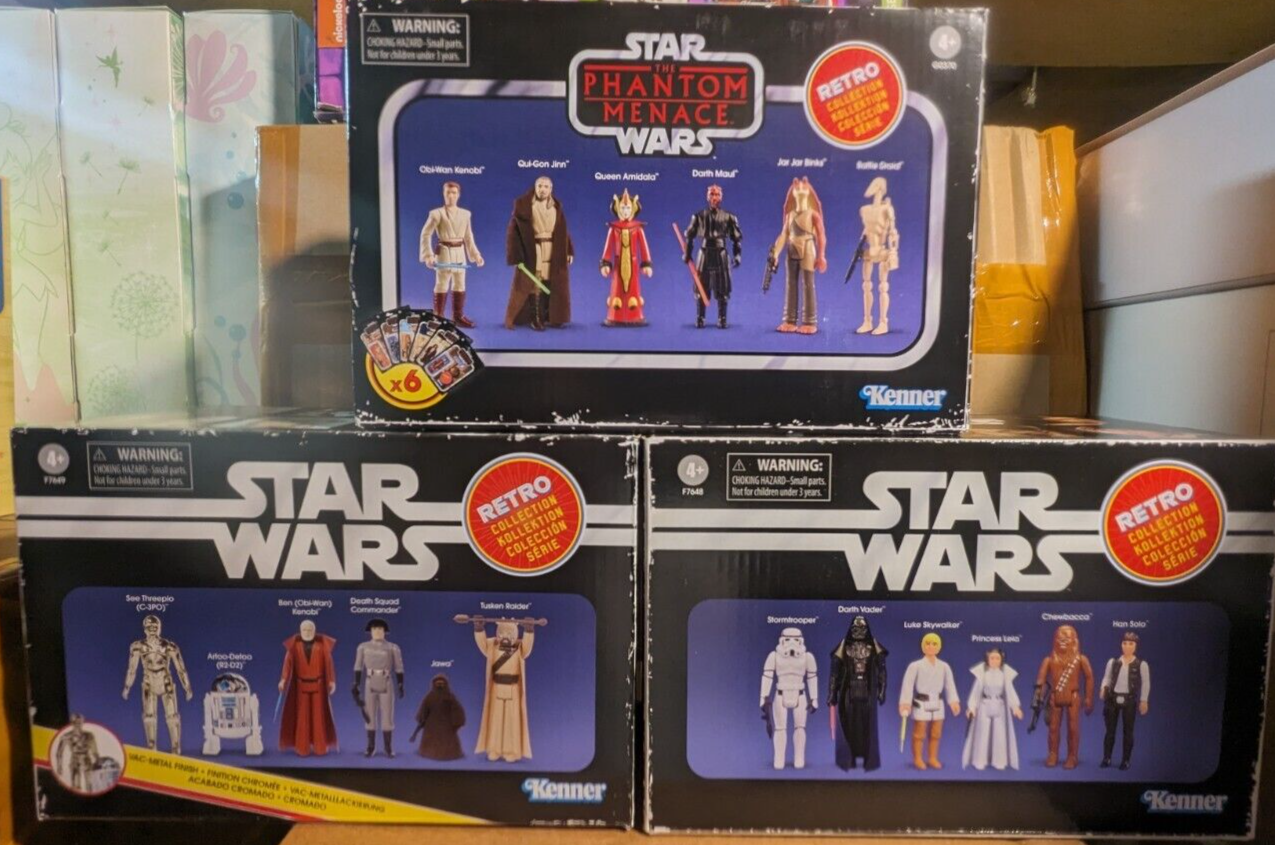 STAR WARS RETRO BOX SET SERIES: 1 - 2 & The Phantom Menace - LOT OF 3 ...