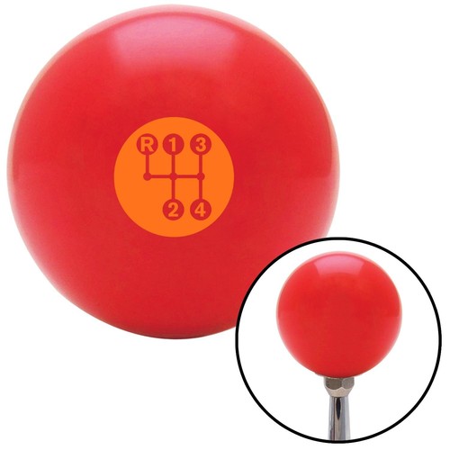 Orange 4 Speed Shift Pattern - Dots 3 Red Shift Knob w/ M16x1.5 Insert ...