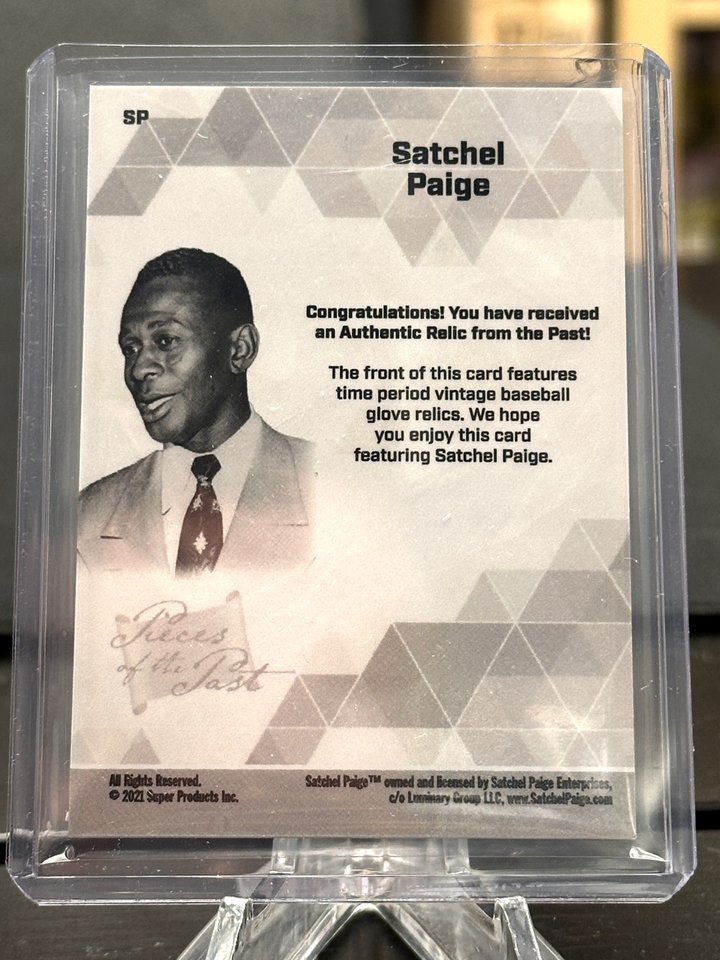 2021 PIECES OF THE PAST SATCHEL PAIGE FIELDING GLOVE RELIC | eBay