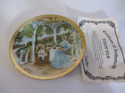 Collector's Plate "First Tea" Mommy and Me Series by Rusty Money 8-1/2 ...